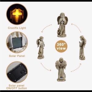 Amazon | Accents | Rezpuao Solar Powered Angel Statue | Poshmark
